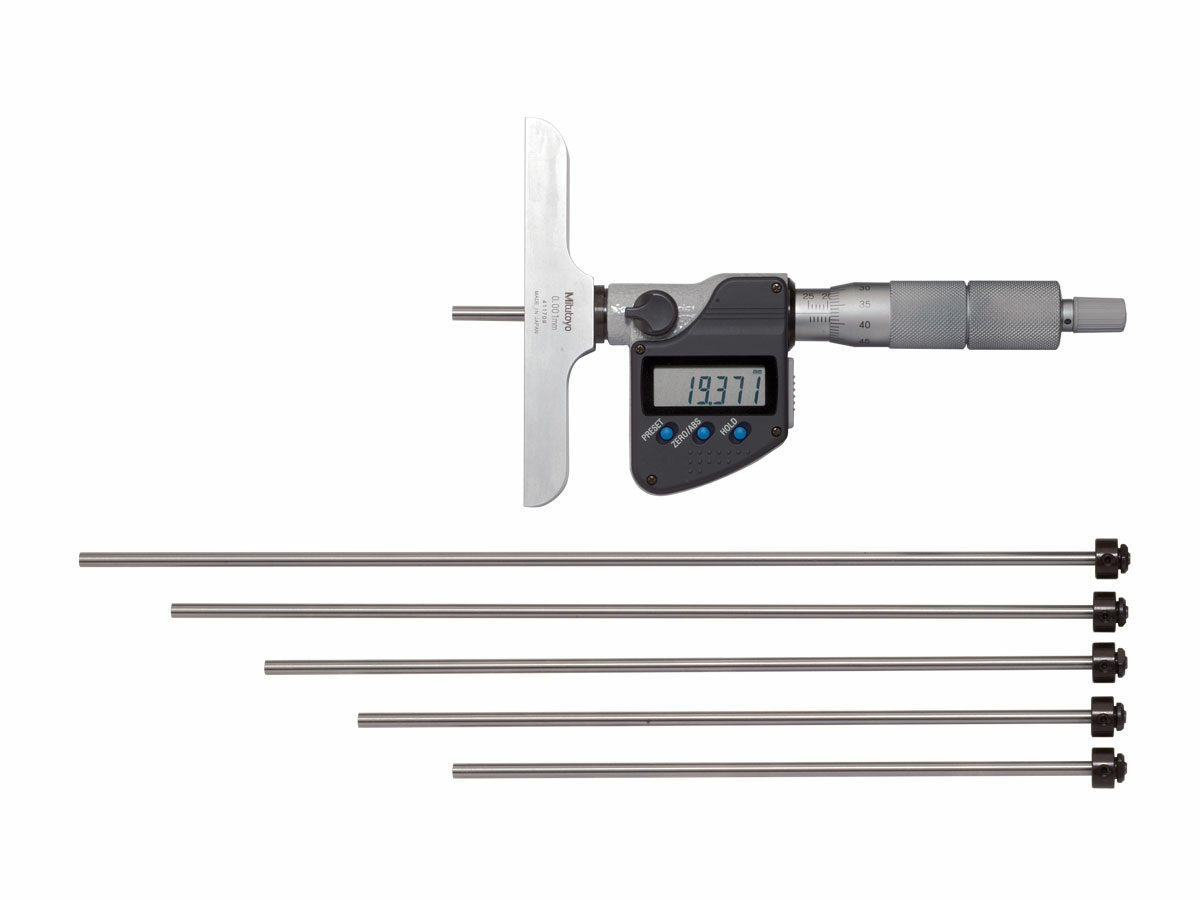 Digimatic Depth Micrometer with Interchangeable Rod Type - Mitutoyo